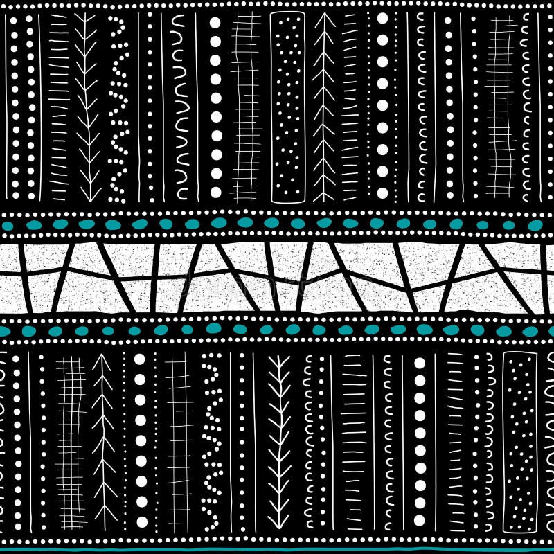 Vector Seamless Aboriginal Pattern Including Ethnic Australian Motive ...
