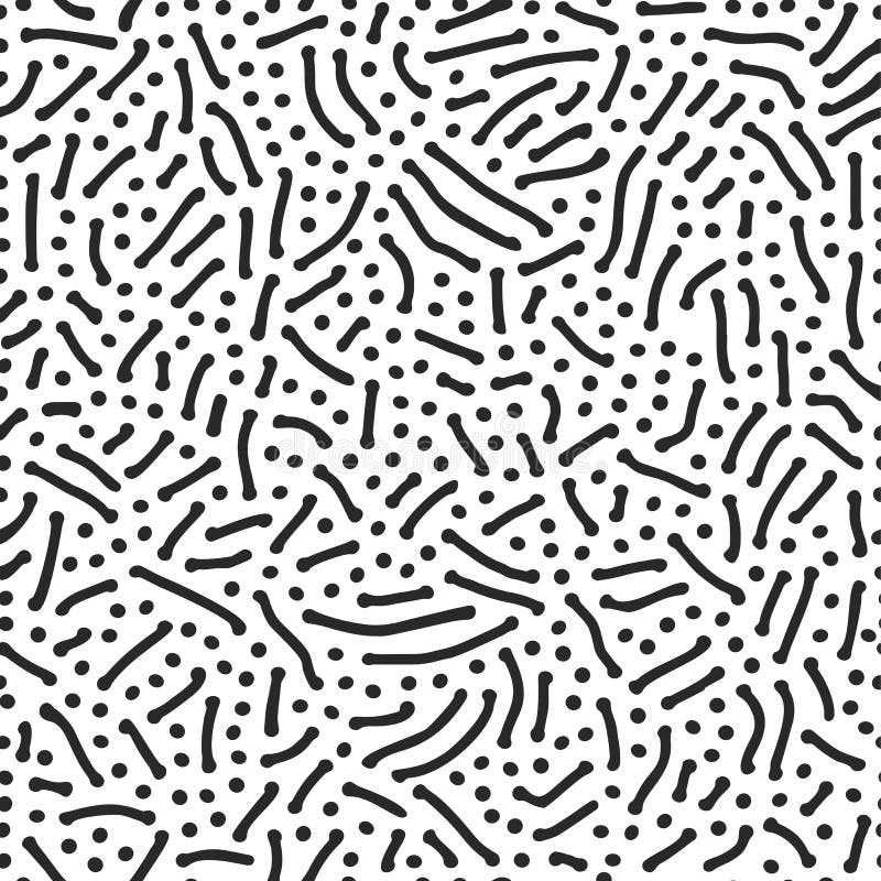 Vector Seamless Abstract Biologic Memphis Pattern Stock Illustration ...