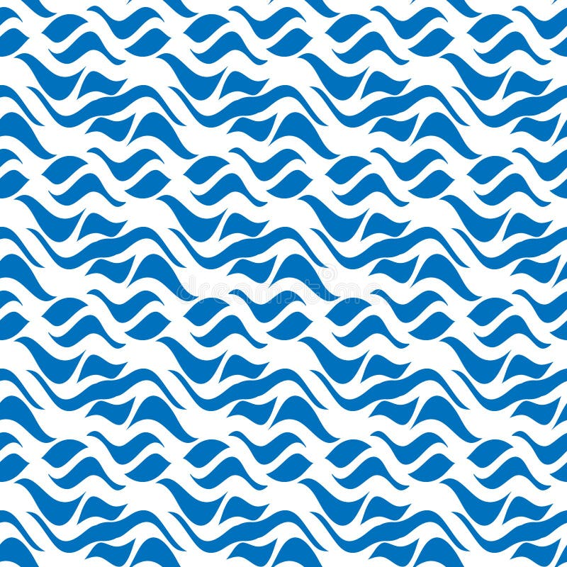 Vector Seamless Abstract Marine Pattern. Stock Illustration for ...