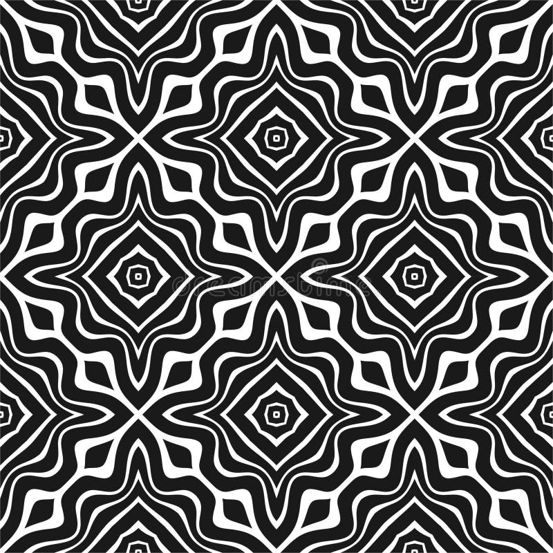 Vector Seamless Abstract Pattern Black and White. Abstract Background ...
