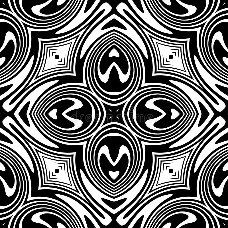 Vector Seamless Abstract Pattern Black and White. Abstract Background ...