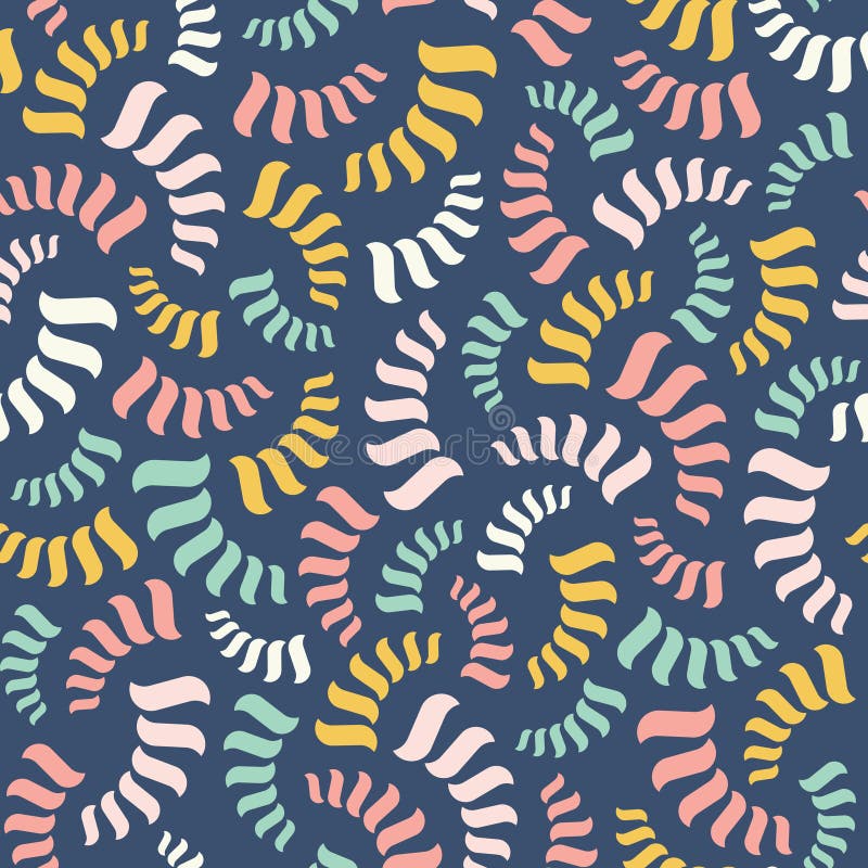 Vector Seamless Abstract Pattern. Colorful Spirals or Threads Stock ...