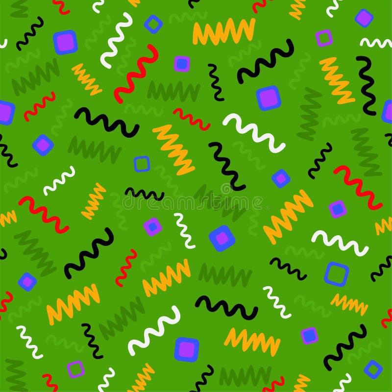 Curved Lines Memphis Pattern Stock Illustrations – 2,170 Curved Lines ...