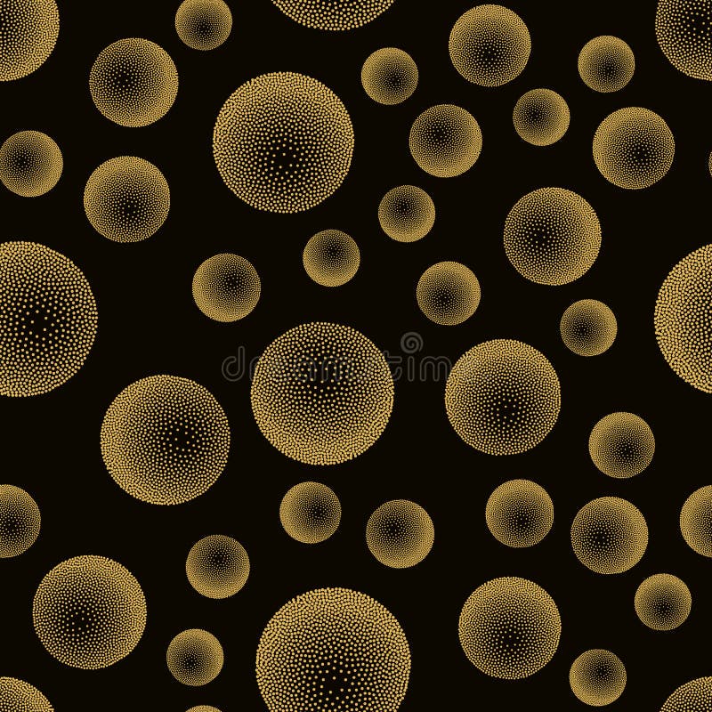 Vector Seamless Abstract Pattern with Dotted Sphere on a White ...