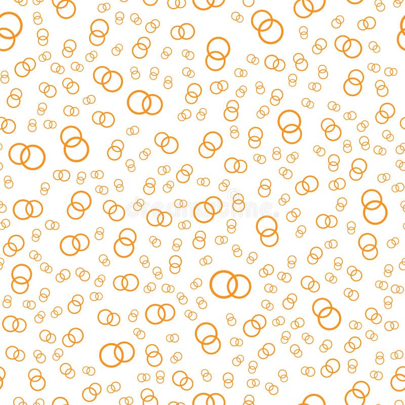 Vector Seamless Abstract Pattern. Golden Wedding Rings on White ...