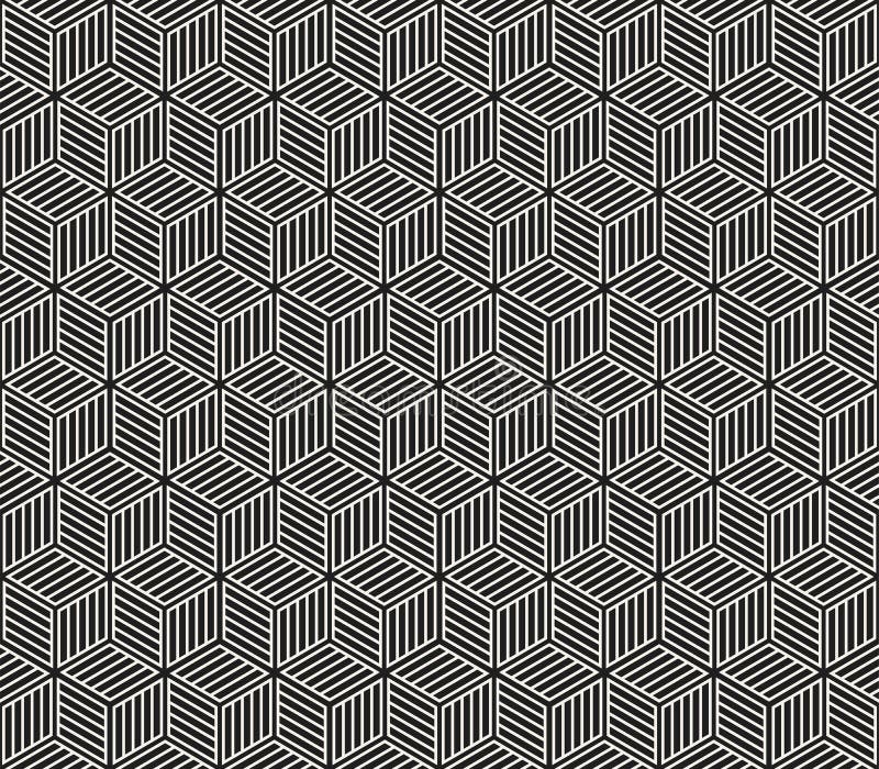 Vector Seamless Abstract Pattern Modern Stylish Striped Lattice