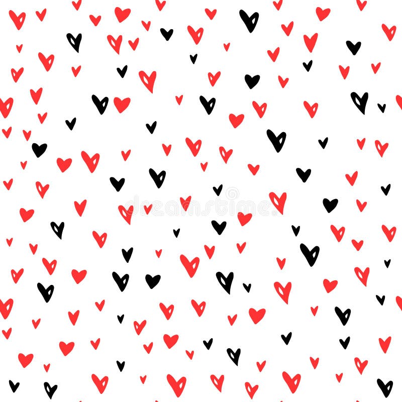 Small Decorative Red Hearts Pattern Background Stock Illustrations ...