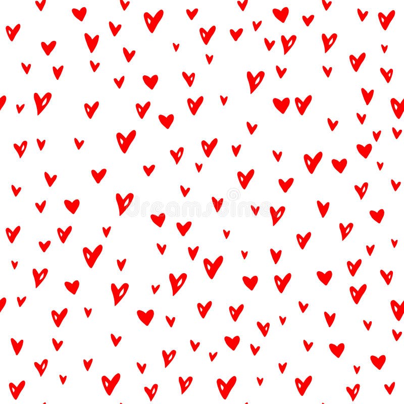 Small Decorative Red Hearts Pattern Background Stock Illustrations ...