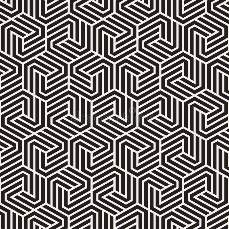 Vector Seamless Abstract Shapes Pattern. Modern Stylish Stripes Texture ...