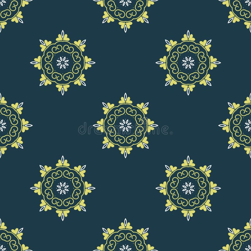 Vector Seamless Arabic Pattern with Rounded Elements. Background in ...