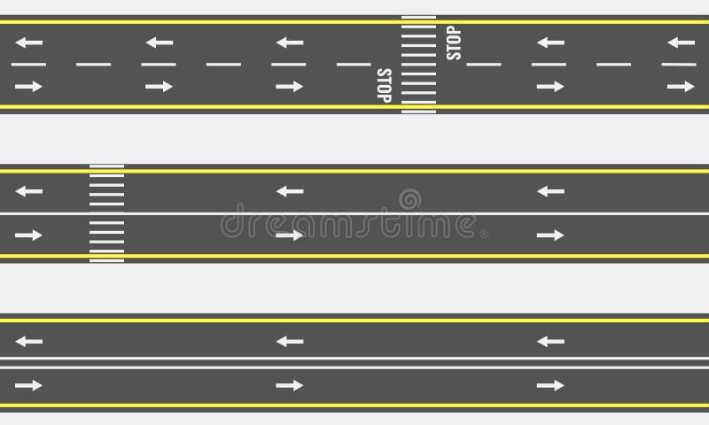 Seamless Two Lane Road Texture Stock Illustrations – 50 Seamless Two ...