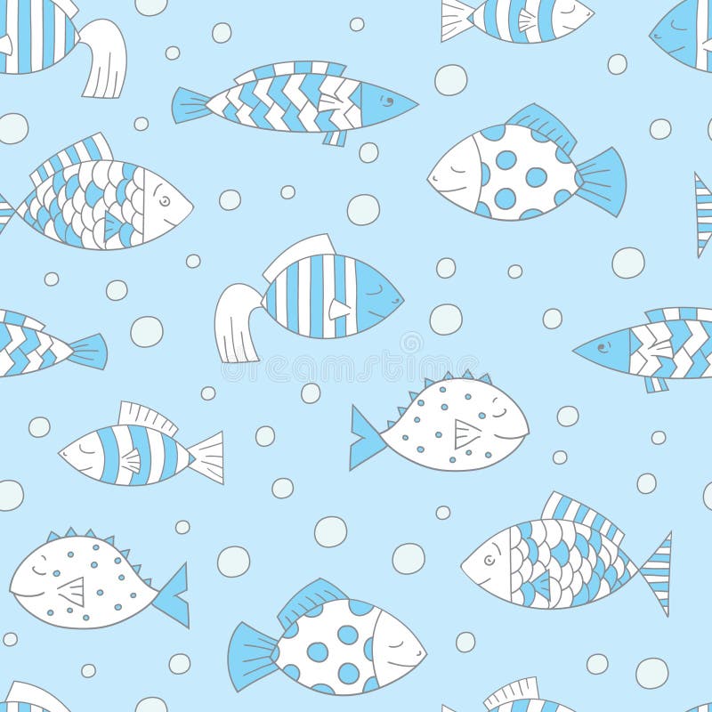 Cute Underwater Fish Pattern Stock Illustrations – 21,378 Cute ...