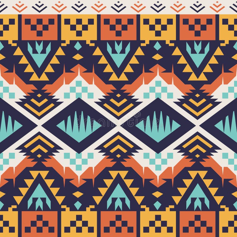 Vector Seamless Aztec Pattern for Textile Design. Tribal Style Stock ...