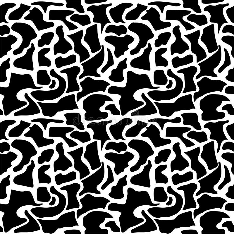 Vector Seamless Background Of Black Spots Of Indefinite Form Many