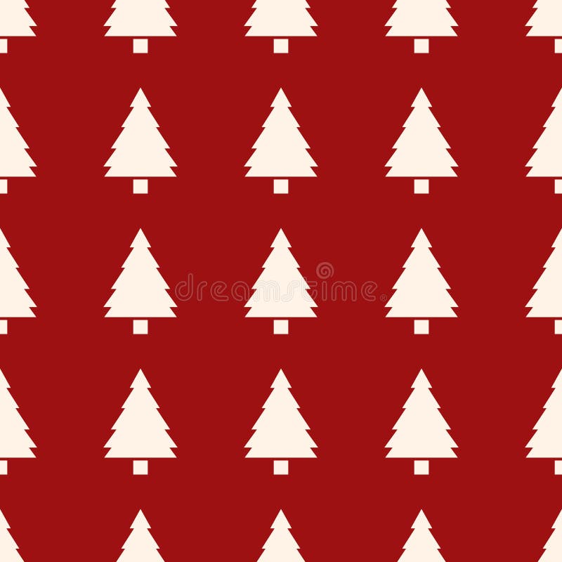 Vector Seamless Background - Pine Tree Pattern Stock Vector ...