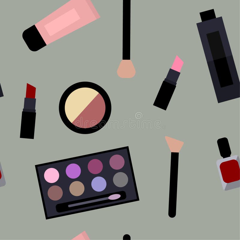 Set of Makeup Objects, Sketch Design, Vector Illustration Stock Vector ...