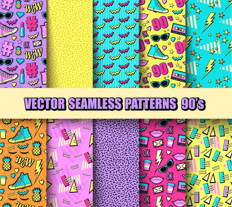 90s Neon Patterns
