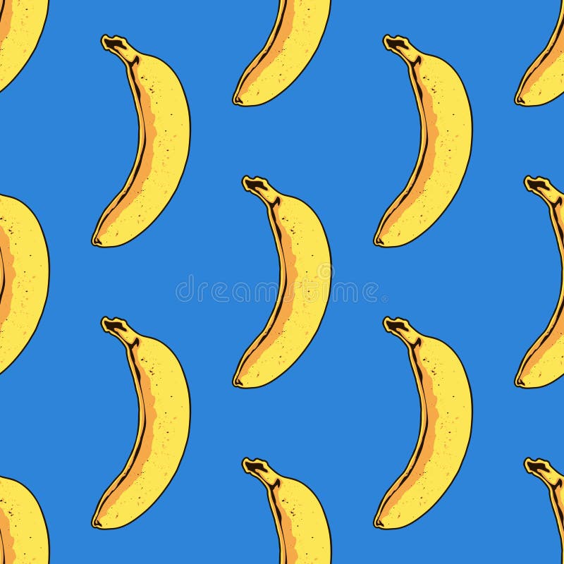 Vector Seamless Banana Pattern. Modern Tropical Print Stock Vector ...