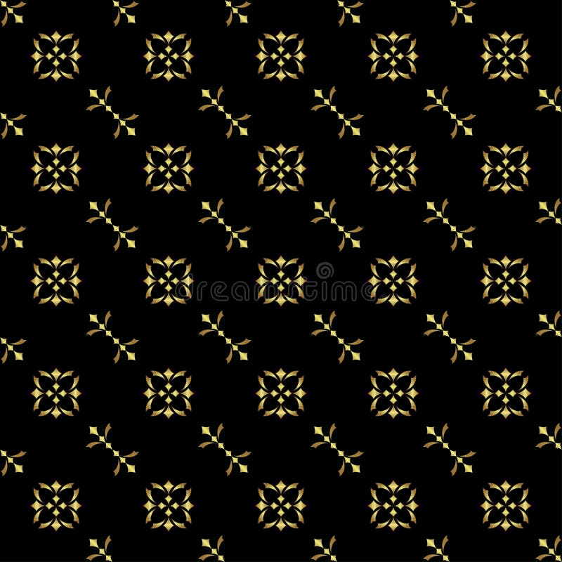 Vector Seamless Black-gold Texture Stock Vector - Illustration of black ...