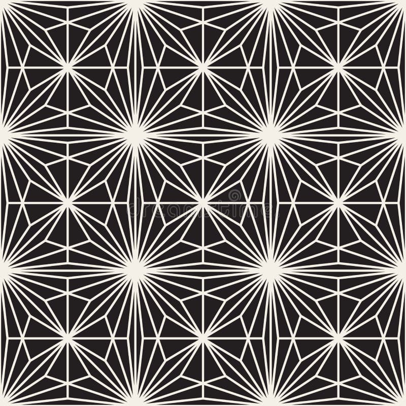 Vector Seamless Black and White Cube Shape Lines Engravement Geometric ...