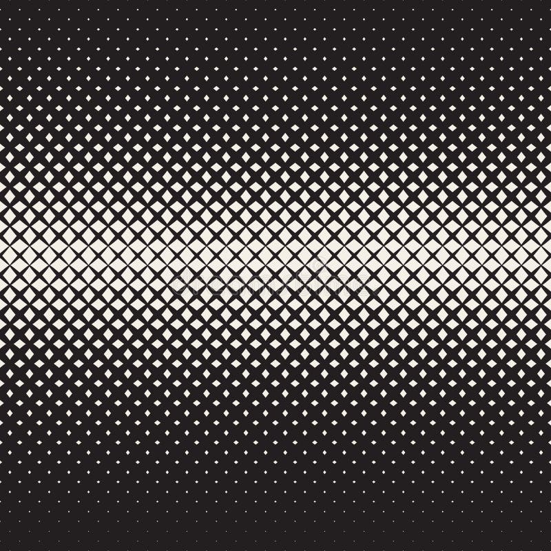 Vector Seamless Black and White Cross Halftone Grid Gradient Pattern ...