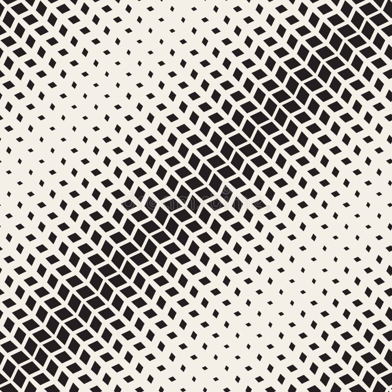 Vector Seamless Black and White Diagonal Rectangle Halftone Geometric ...