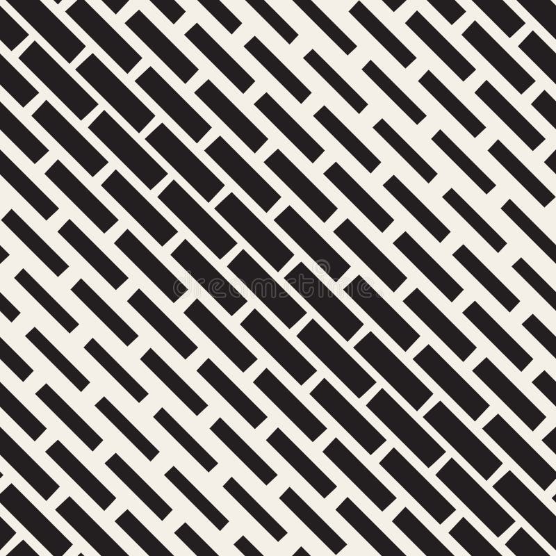 Vector Seamless Black and White Diagonal Rectangle Halftone Geometric ...