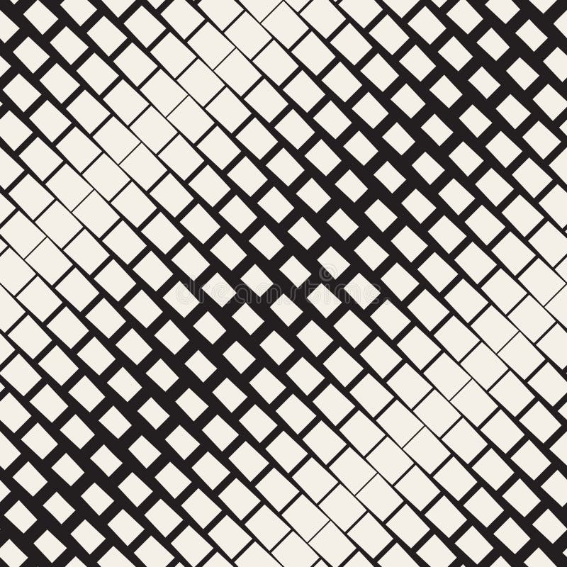 Vector Seamless Black and White Diagonal Rectangle Halftone Geometric ...