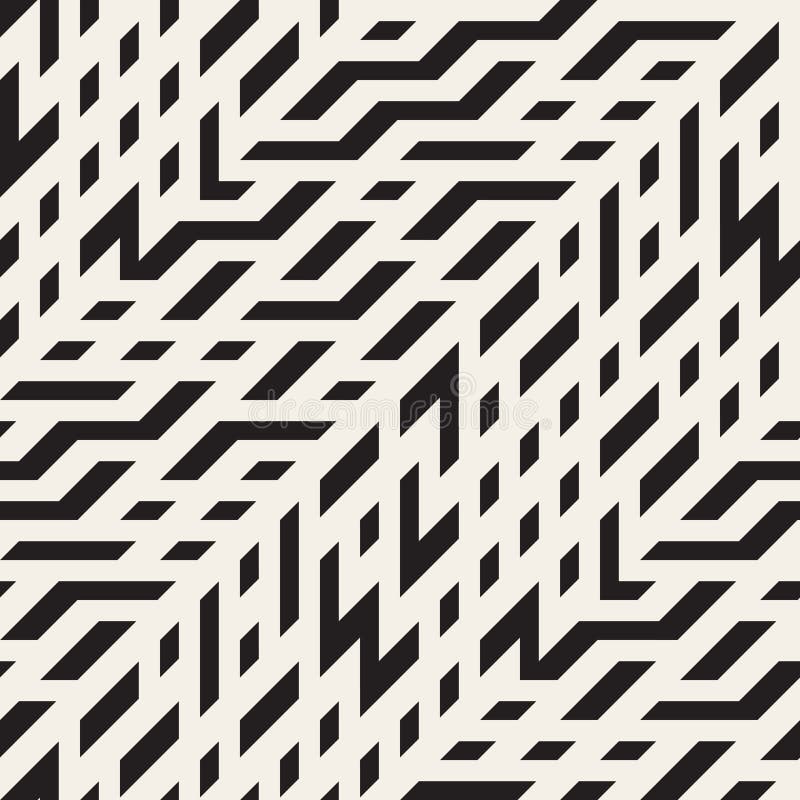 Vector Seamless Black and White Diagonal Techno Lines Irregular Pattern ...