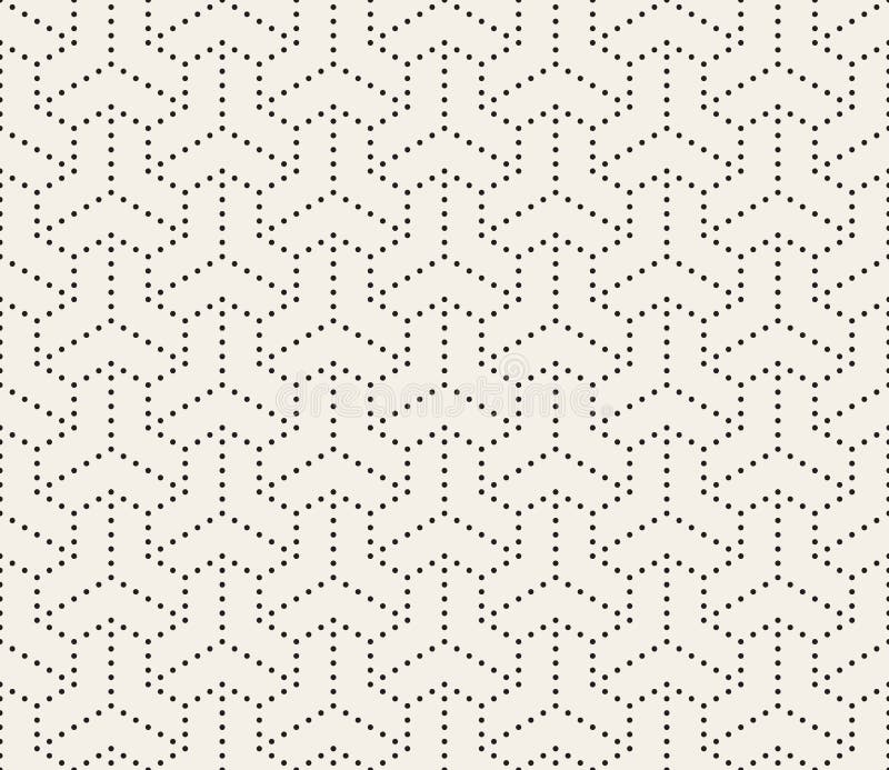 Vector Seamless Black and White Dotted Lines Grid Pattern Stock Vector ...