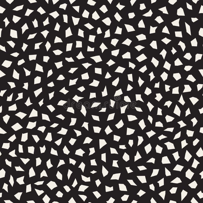 Vector Seamless Black and White Edgy Jumble Shapes Mosaic Pattern Stock ...