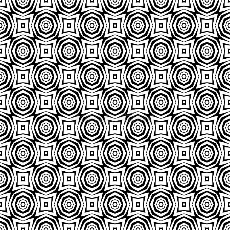 Vector Seamless Black and White Floral Organic Triangle Lines Hexagonal ...