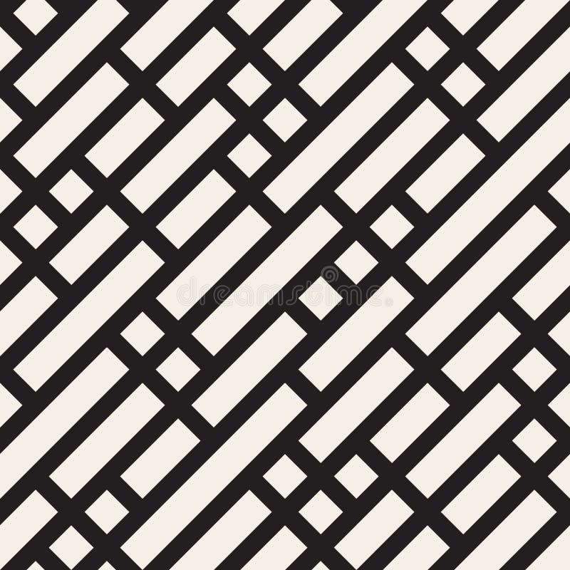 Vector Seamless Black and White Geometric Diagonal Lines Irregular ...