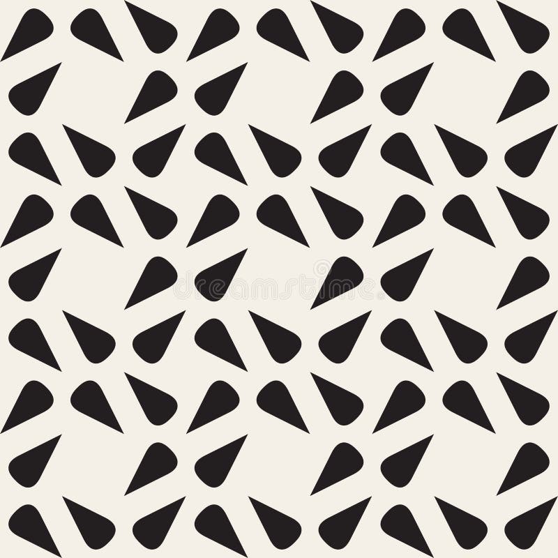 Vector Seamless Black and White Geometric Pattern Stock Vector ...