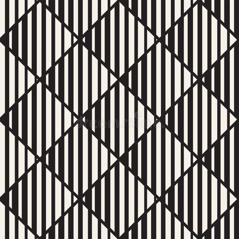 Seamless Abstract Geometric Pattern with Triangle Lines in Black and ...