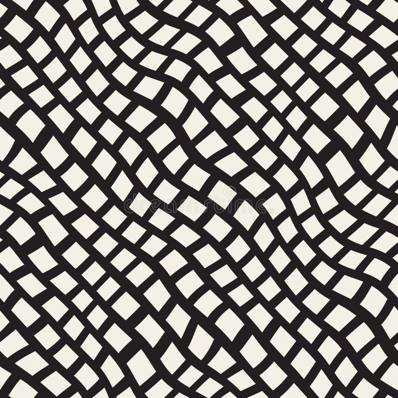 Vector Seamless Black and White Hand Drawn Diagonal Rectangles Lines ...