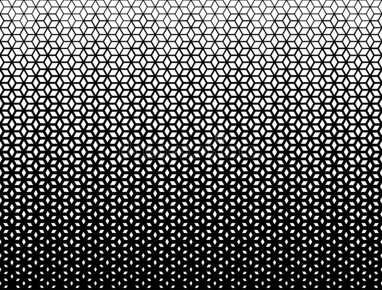 Vector Seamless Black and White Hexagon Triangle Split Lines Halftone ...