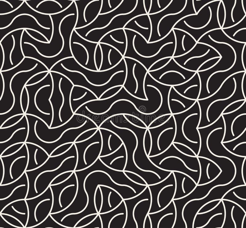 Seamless Black White Arc Lines Stock Illustrations – 2,198 Seamless ...