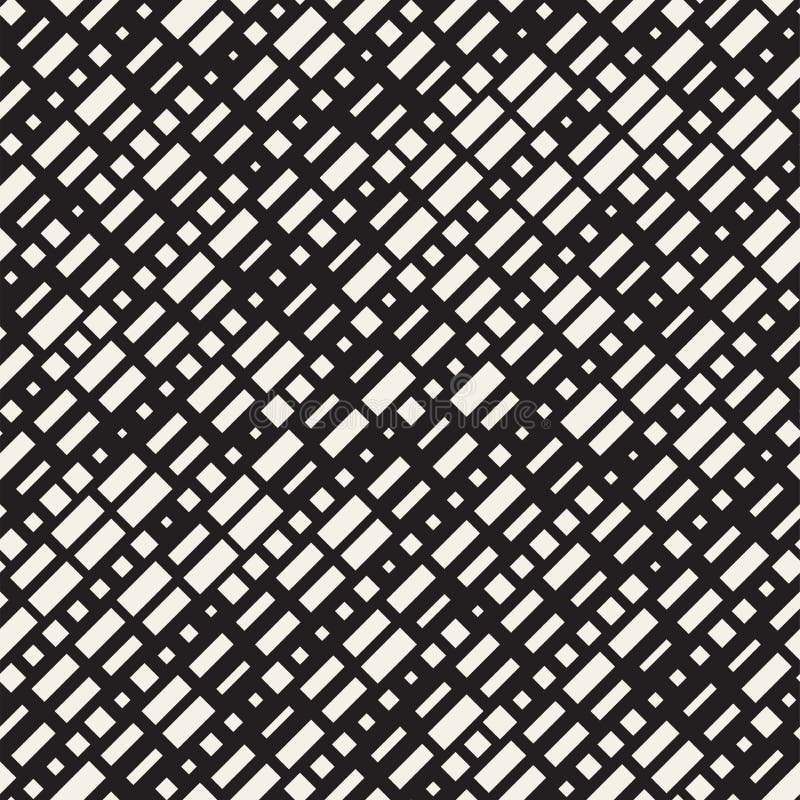 Vector Seamless Black and White Irregular Dash Rectangles. Abstract ...