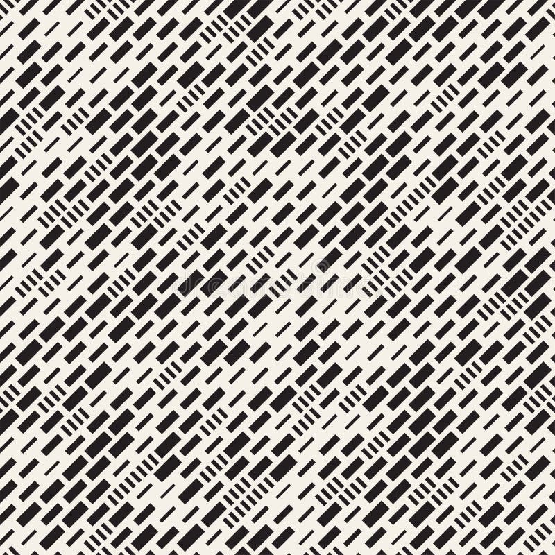 Vector Seamless Black and White Irregular Dash Rectangles Grid Pattern ...