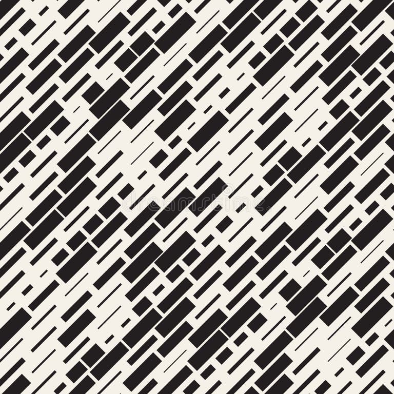 Vector Seamless Black and White Irregular Dash Rectangles Grid Pattern ...