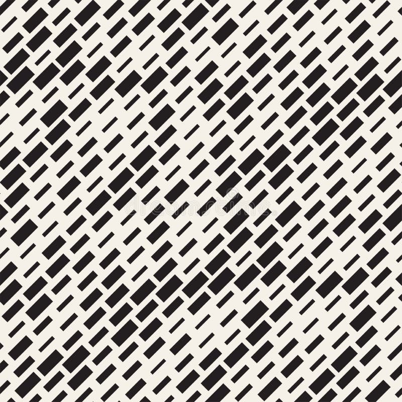 Vector Seamless Black and White Irregular Dash Rectangles Grid Pattern ...