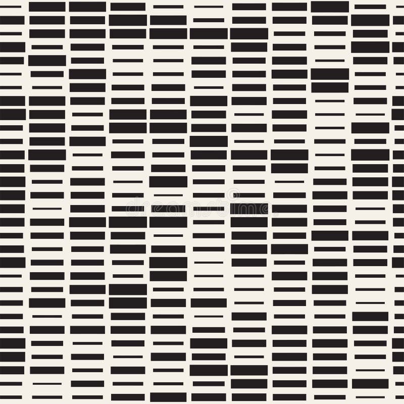Vector Seamless Black and White Irregular Dash Rectangles Grid Pattern ...