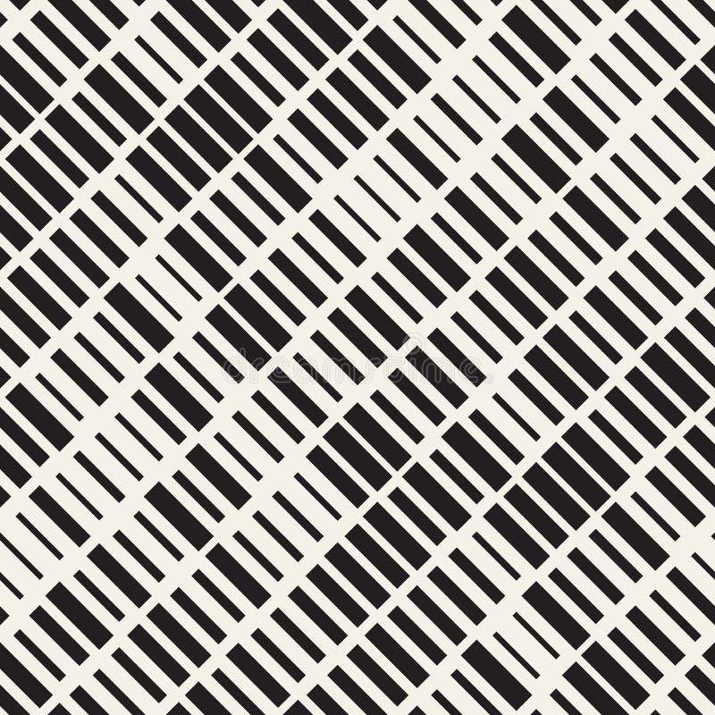 Vector Seamless Black and White Irregular Dash Rectangles Grid Pattern ...