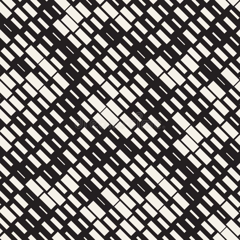 Vector Seamless Black and White Irregular Dash Rectangles Grid Pattern ...