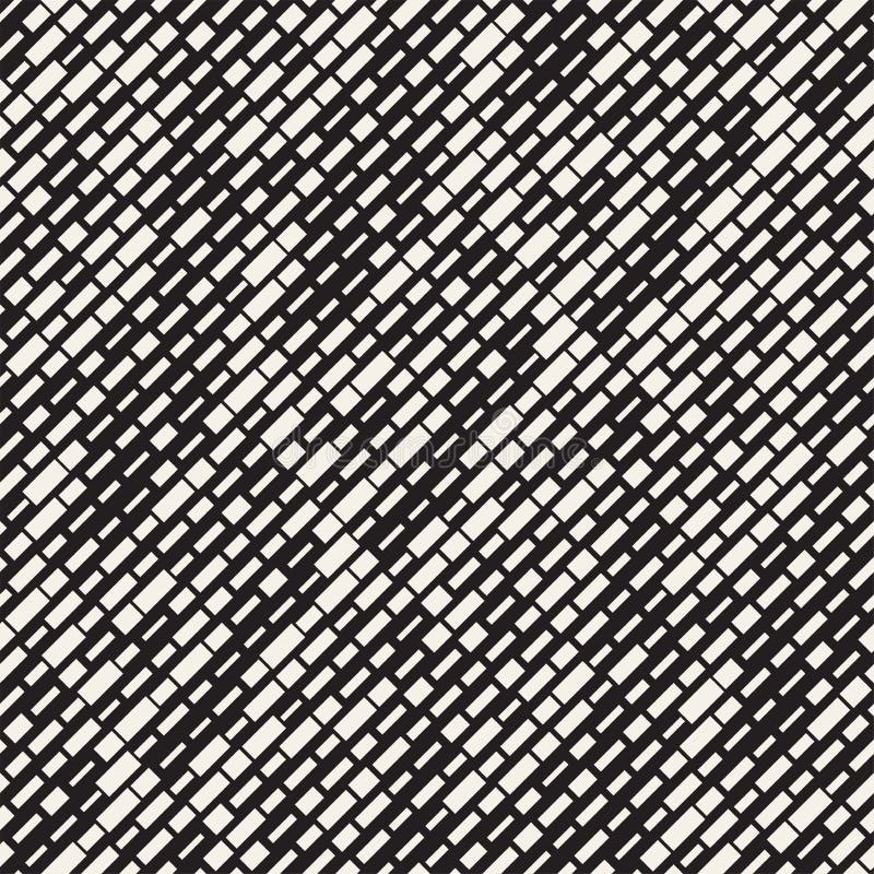 Vector Seamless Black and White Irregular Dash Rectangles Grid Pattern ...