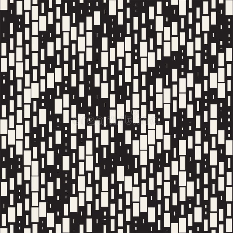Vector Seamless Black and White Irregular Dash Rectangles Grid Pattern ...