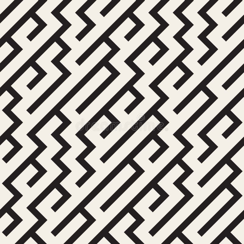 Vector Seamless Black and White Irregular Diagonal Lines Pattern Stock ...