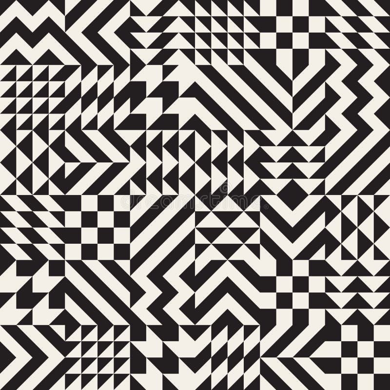 Vector Seamless Black and White Irregular Geometric Triangle Rhombus ...