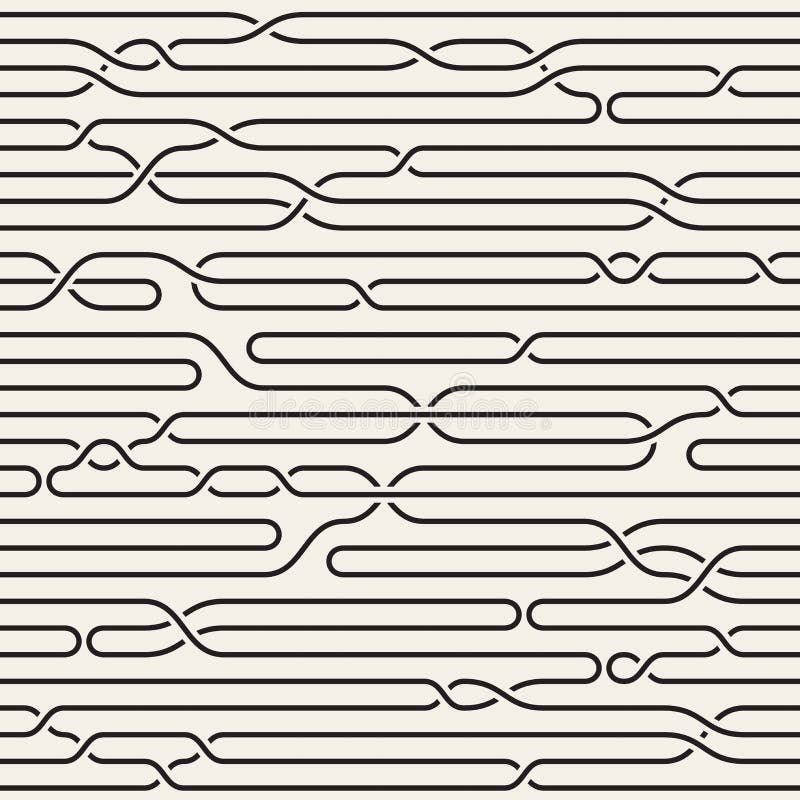 Vector Seamless Black and White Irregular Horizontal Braid Lines ...